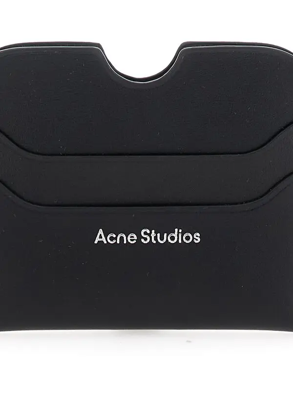 Acne Studios Logo Detailed Open Top Cardholder