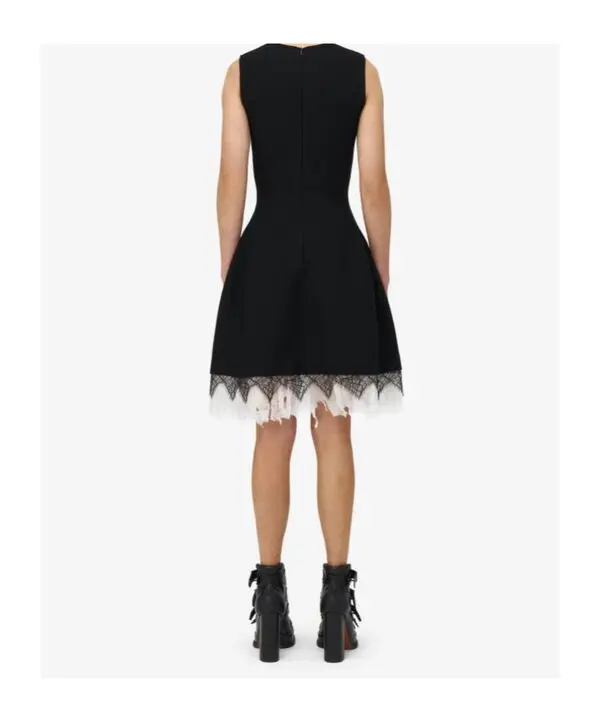 Alexander McQueen Cobweb Lace Knitted Dress