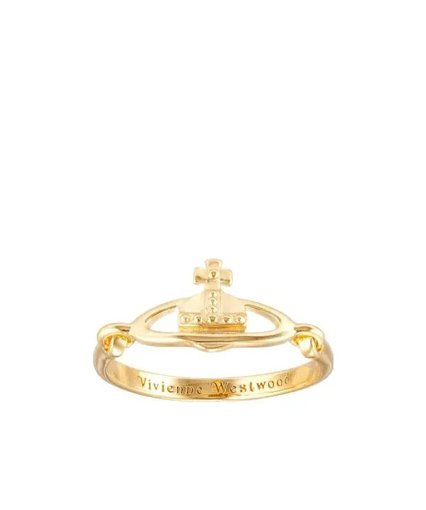 VIVIENNE WESTWOOD Orb Logo Ring - Yellow