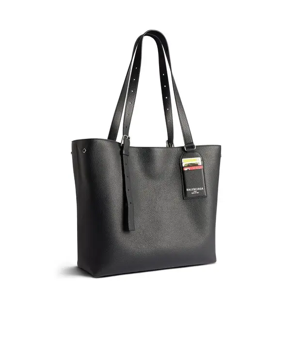 Balenciaga Leather Credit Tote Bag