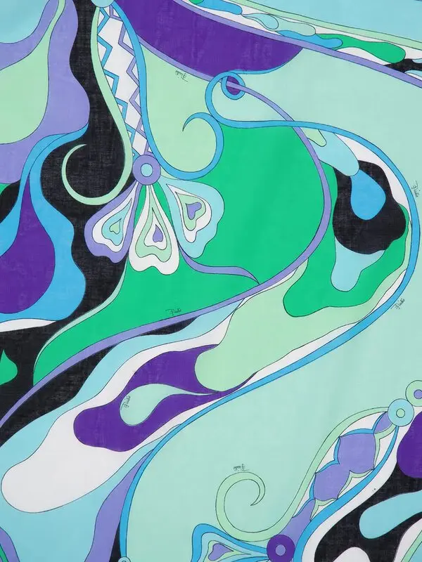 Emilio Pucci Graphic Print Wrap Midi Skirt - Blue