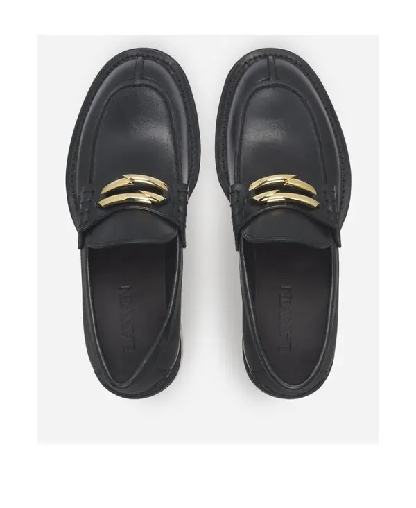 LANVIN Medley Slip-on Loafers With Metal Buckle Detail
