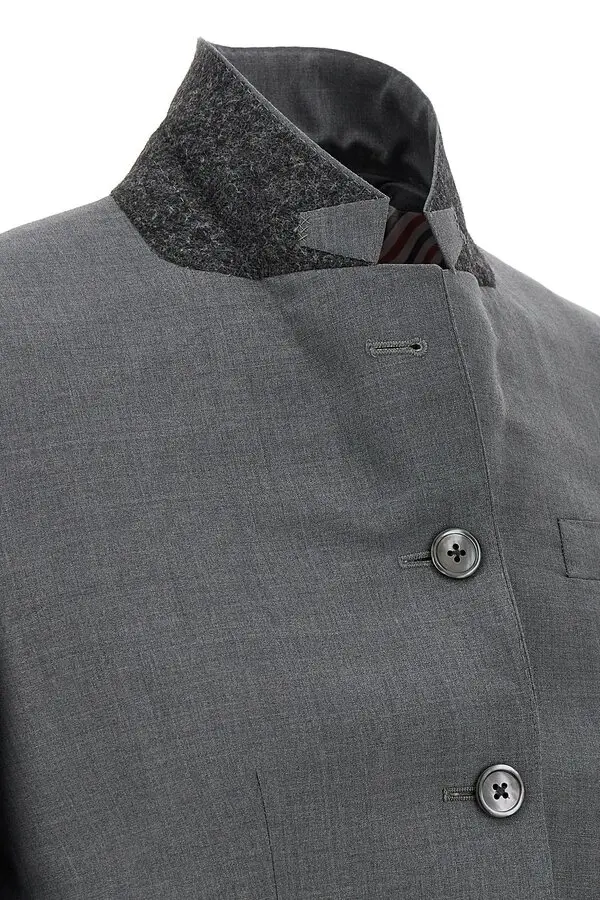 Thom Browne 4-bar Long Sleeve Blazer - Medium Gray
