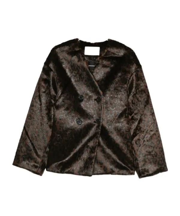 THE FRANKIE SHOP Double-breasted Printed Jacket