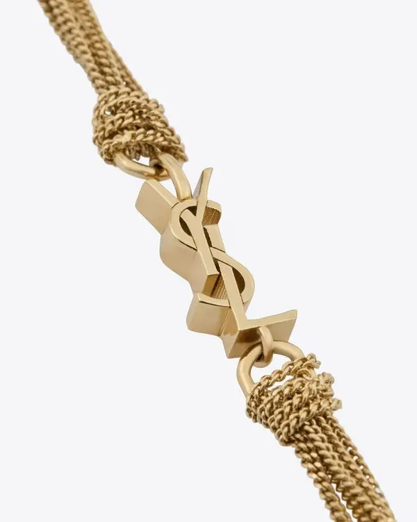 Saint Laurent Cassandre Tassel Bracelet - Gold