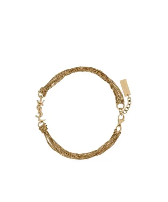 Saint Laurent Cassandre Tassel Bracelet - Golden
