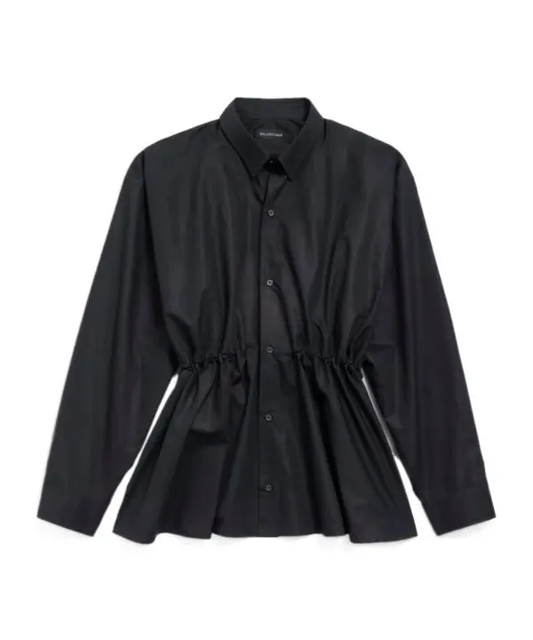 Balenciaga Hourglass Shirt Dress - Black