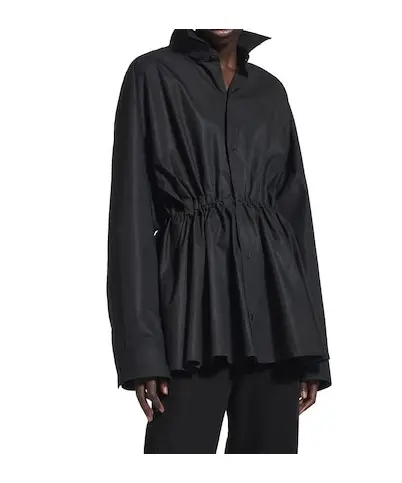 Balenciaga Hourglass Shirt Dress - Black