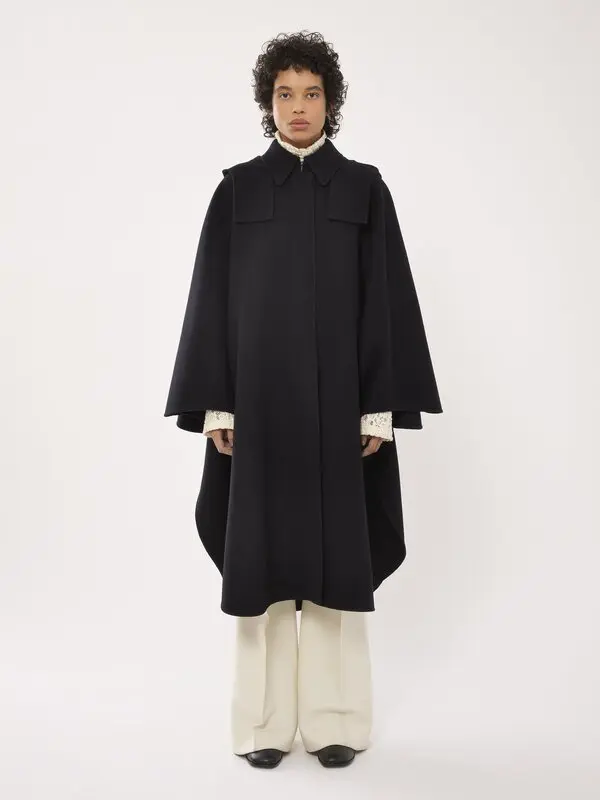 Chloé Wool-blend Hooded Cape