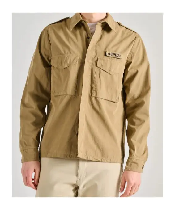Aspesi Garment-dyed Military Shirt - Brown
