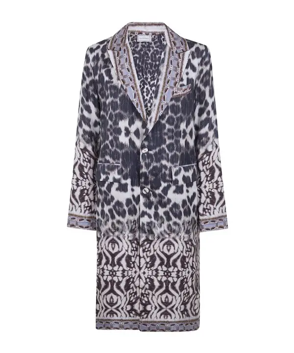 PIERRE-LOUIS MASCIA Printed Silk Coat