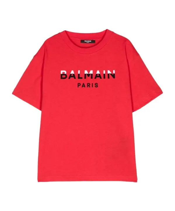 Balmain Logo Print Cotton T-shirt