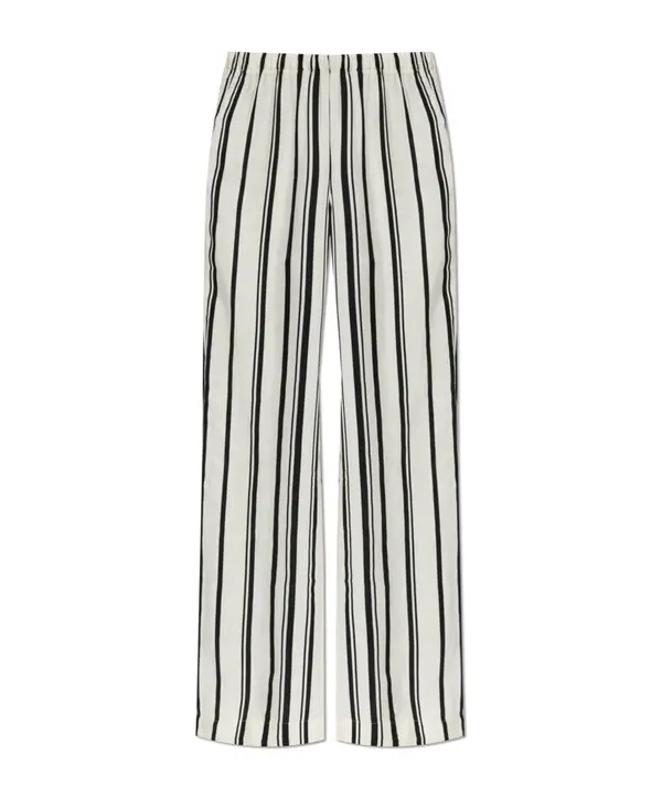 ANINE BING Striped Trousers - White