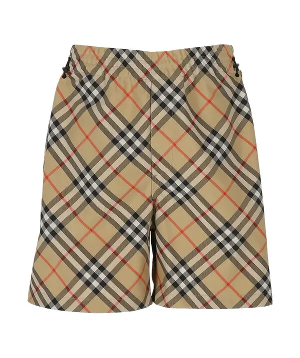 Burberry Check Printed Bermuda Shorts - Nude