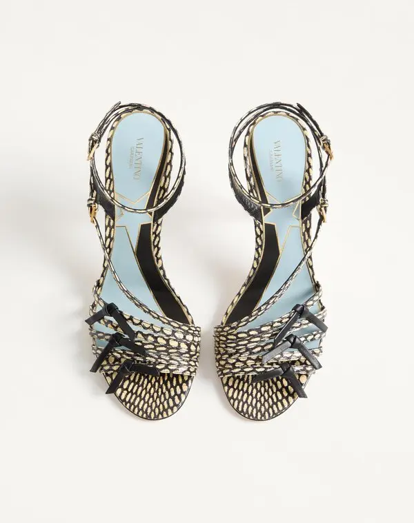 Valentino Garavani Stiletto Heel Sandals With Logo Detail - Multicolor
