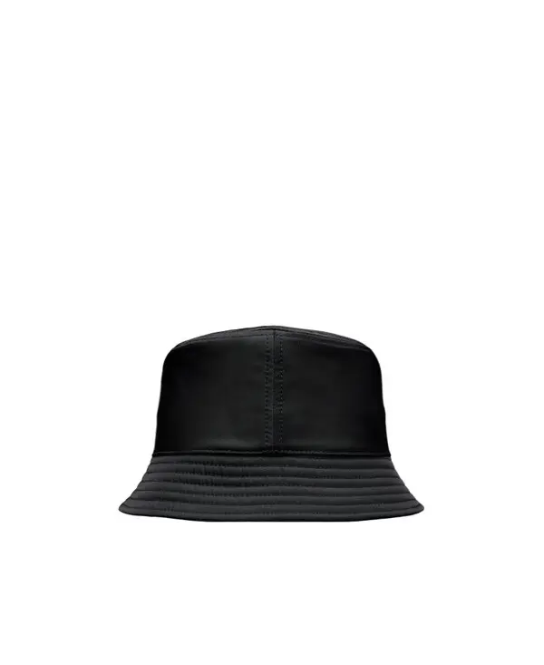Moncler Satin Bucket Hat With Crystal Inlaid Logo