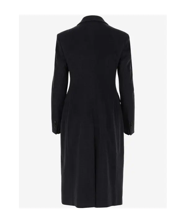 Tagliatore Double-breasted Notched Coat - Black