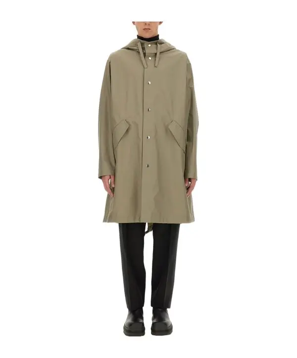 JIL SANDER Logo Printed Hooded Parka