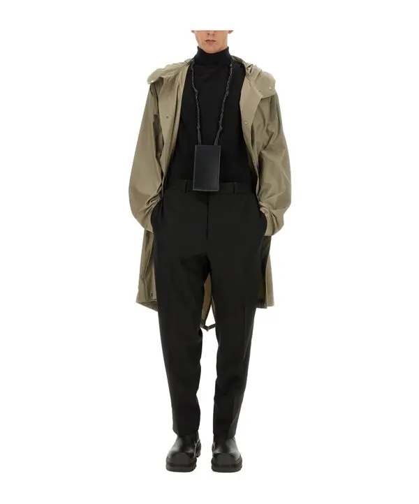 JIL SANDER Logo Printed Hooded Parka