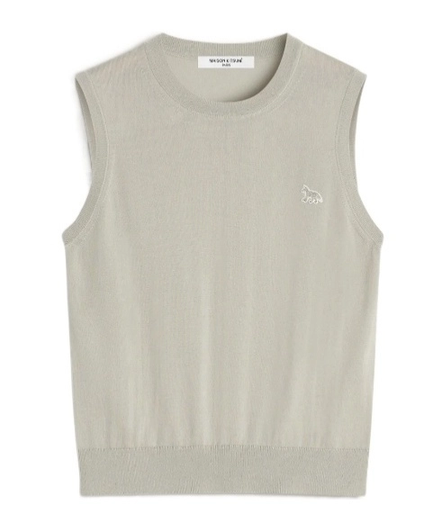 Maison Kitsuné Sleeveless Crew Neck Top - Tea Leaf
