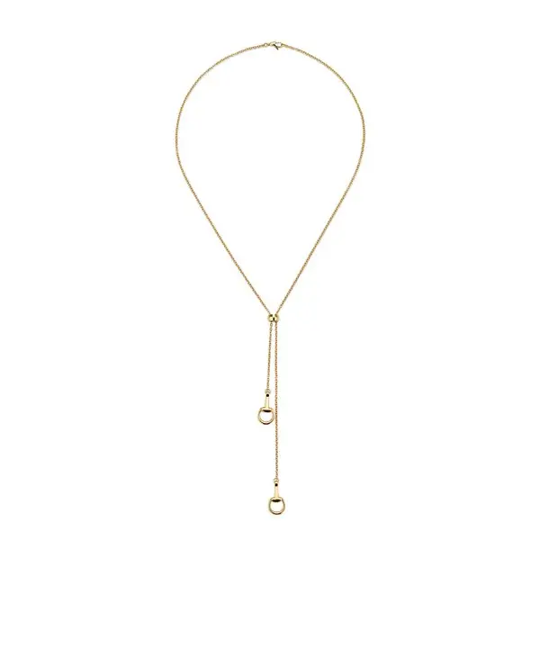 Gucci Horsebit 18k Pendant Necklace - Yellow