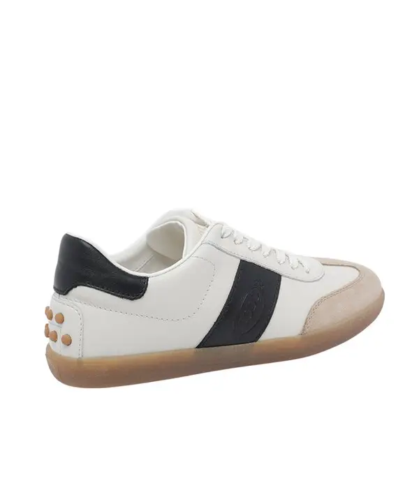 TOD'S Lace-up Sneakers With Logo And Gommini Detail - White
