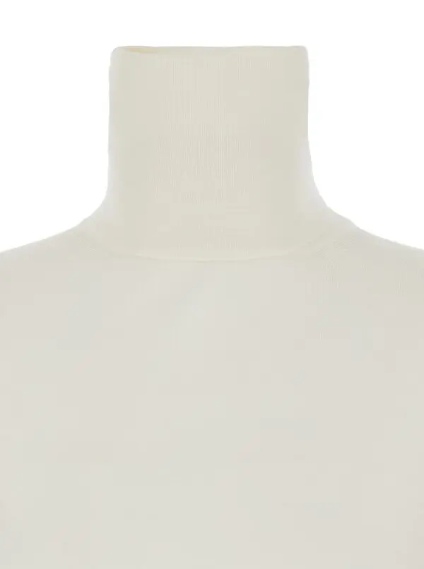 Max Mara Turtleneck Knitted Top - White