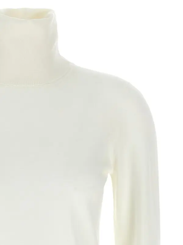 Max Mara Turtleneck Knitted Top - White