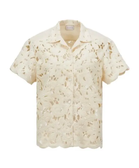 Moncler Floral Macramé Shirt - Cream