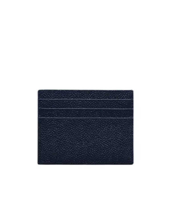 Thom Browne Card Holder With Stripe Detail - Black