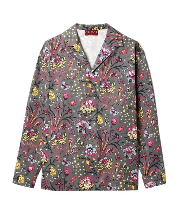 Gucci Punk Floral-print Cotton Shirt