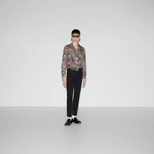 Gucci Punk Floral-print Cotton Shirt
