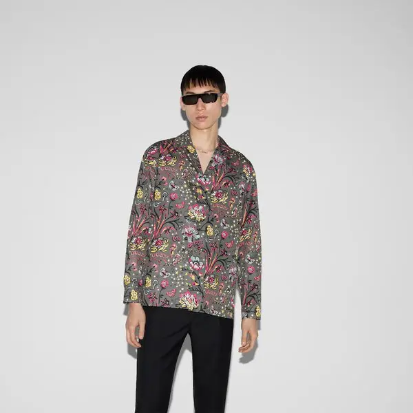 Gucci Punk Floral-print Cotton Shirt