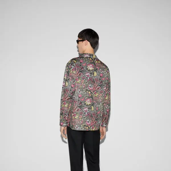 Gucci Punk Floral-print Cotton Shirt
