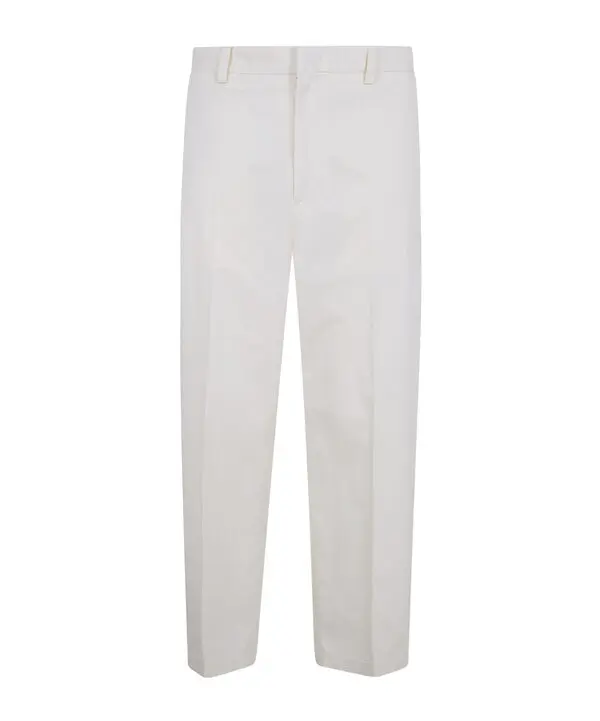 JIL SANDER Pleat Detailed Straight Leg Pants - White