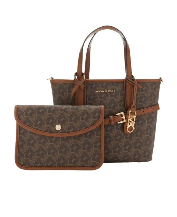 Michael Kors Logo Pattern Tote Bag With Removable Shoulder Strap