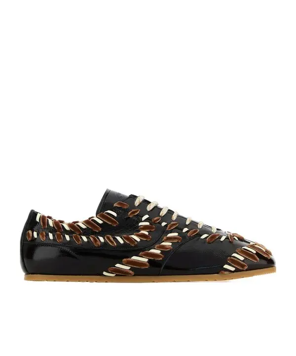 Dries Van Noten Embellished Lace-up Sneakers - Black