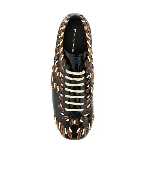 Dries Van Noten Embellished Lace-up Sneakers