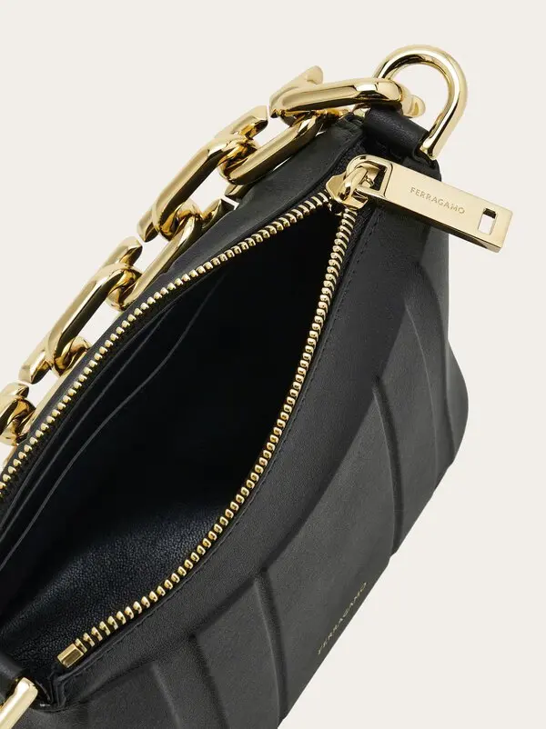 FERRAGAMO Quilted Chain Top Handle Bag