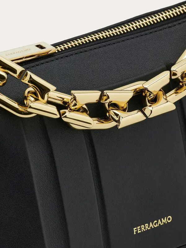 FERRAGAMO Quilted Chain Top Handle Bag