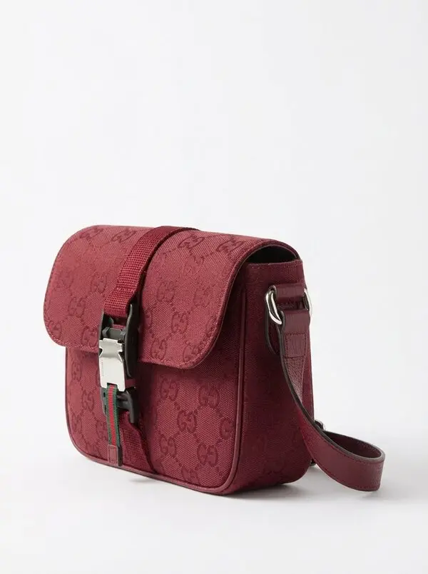 Gucci Mini Gg Monogram Crossbody Bag - Red
