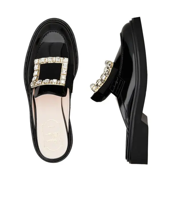 ROGER VIVIER Embellished Slip-on Mules