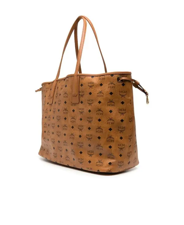 Mcm Liz Logo Plaque Top Handle Bag