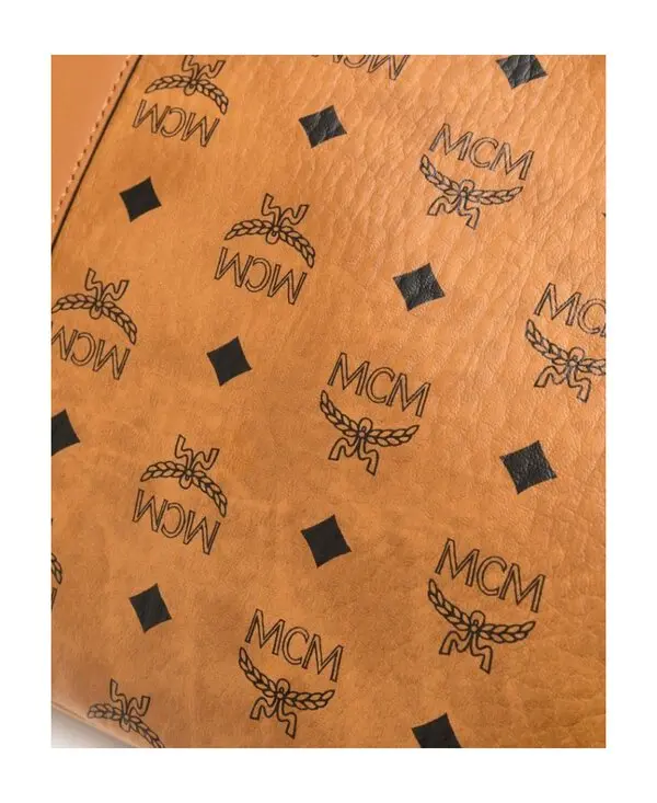 Mcm Liz Logo Plaque Top Handle Bag