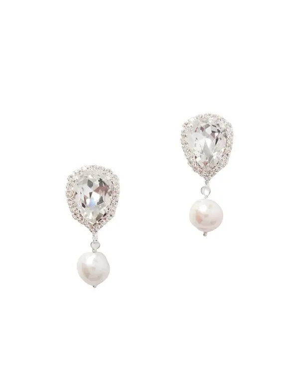 Magda Butrym Pearl Pendant Earrings - White