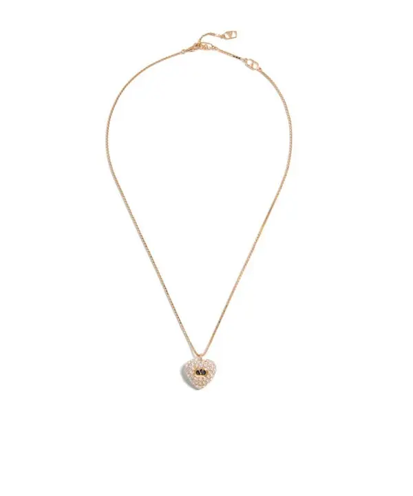 Valentino Garavani Coeur Royal Embellished Heart-shaped Necklace - Gold/crystal