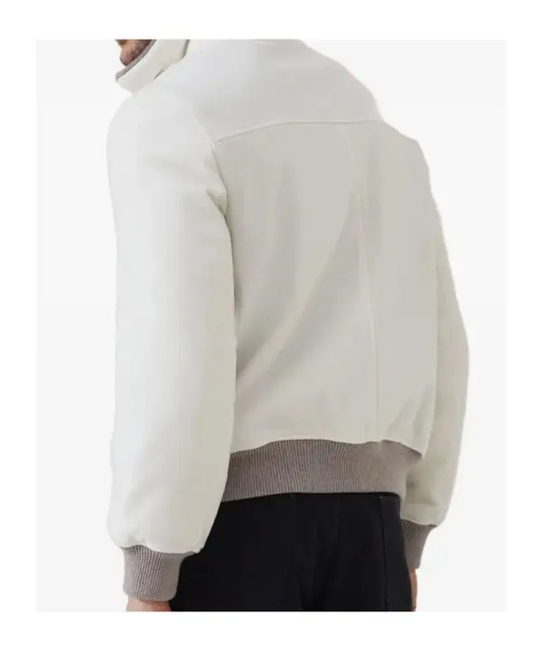 Brunello Cucinelli Aviator Jacket With Fur Trim