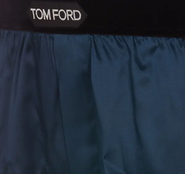 TOM FORD Logo-waistband Stretched Satin Boxers - Black