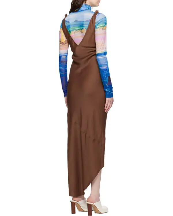 J.W.ANDERSON V-neck Satin Midi Dress