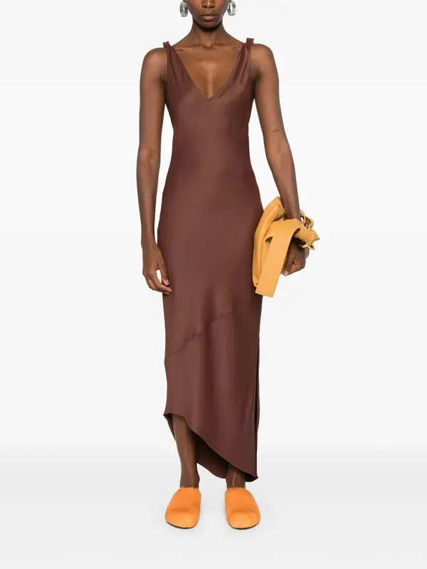 J.W.ANDERSON V-neck Satin Midi Dress